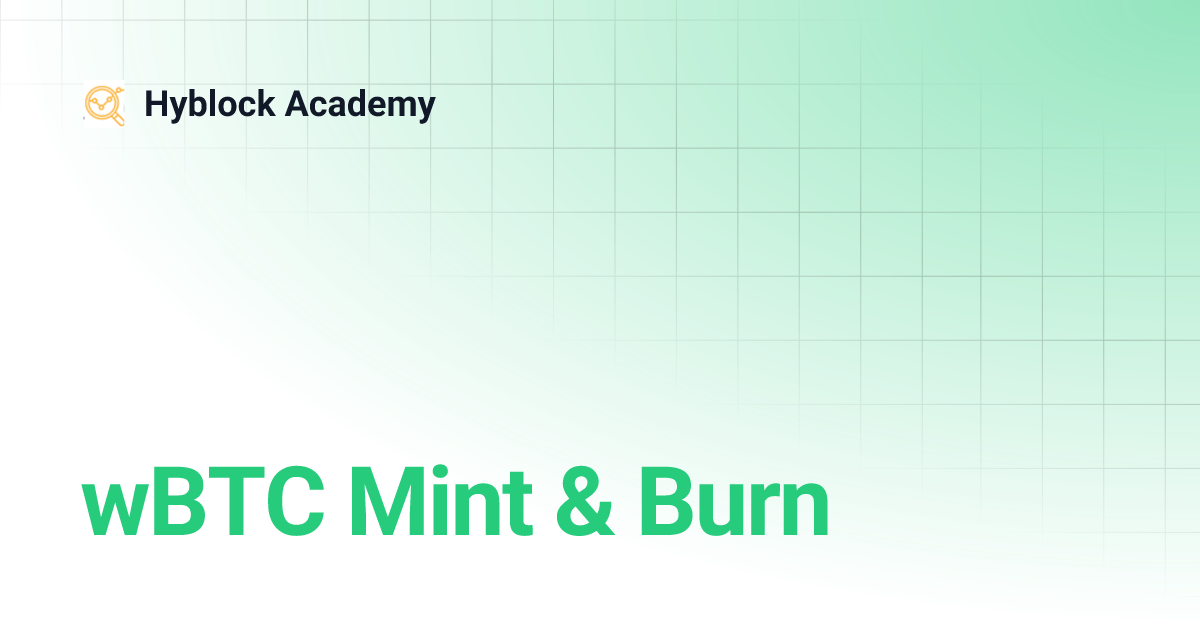 wBTC Mint & Burn | Hyblock Academy