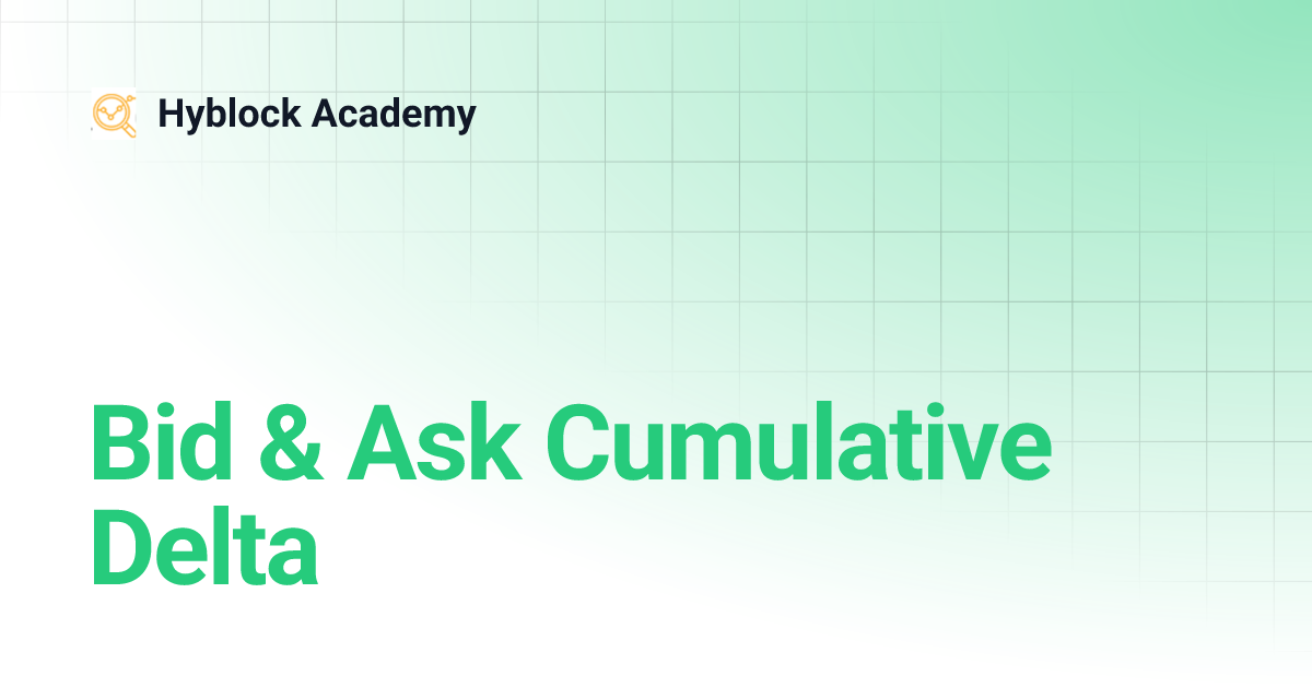 Bid & Ask Cumulative Delta | Hyblock Academy